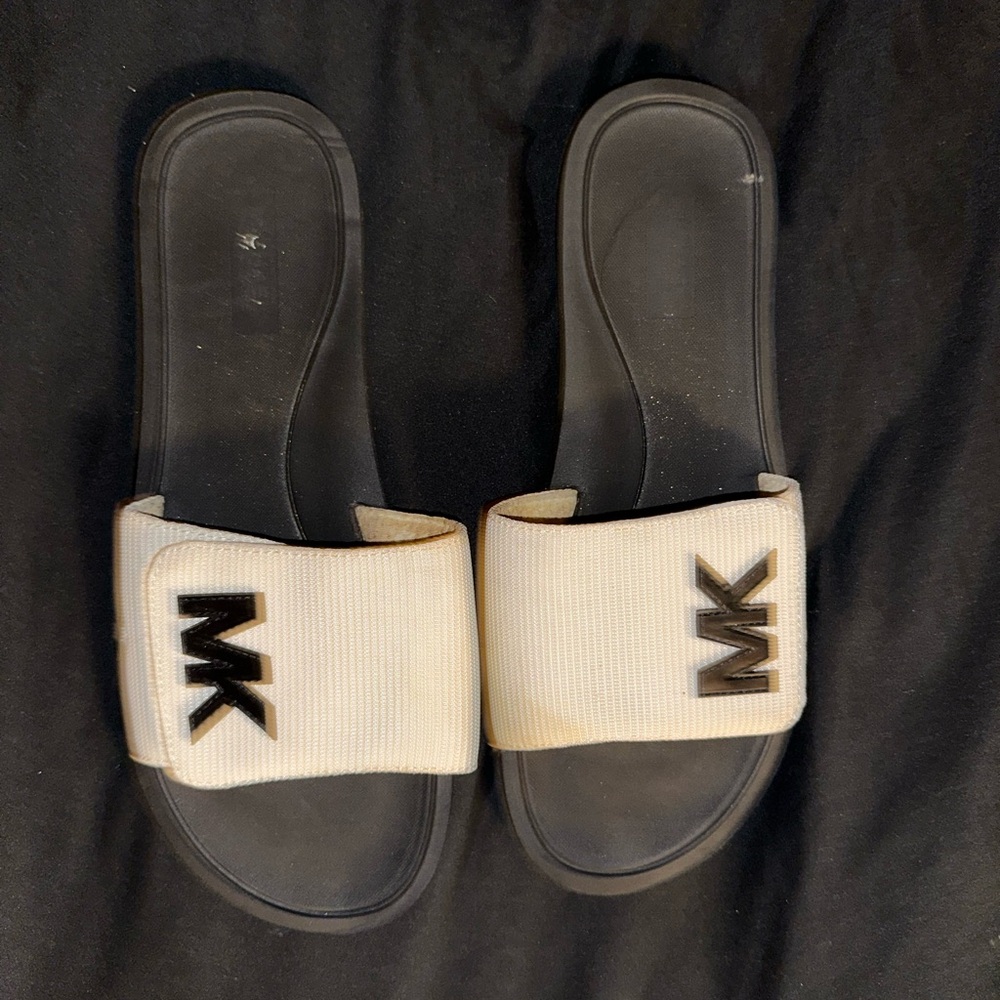 Michael Kors Mk Logo Slide Sandals - Gem